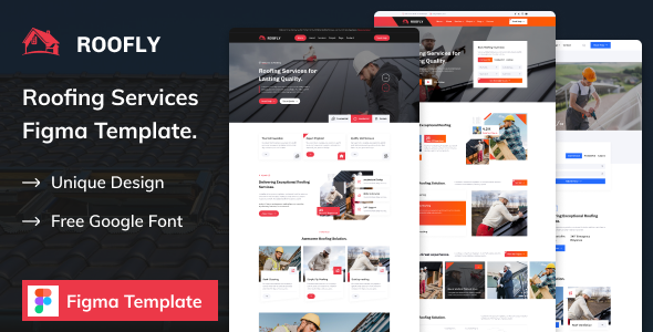 Roofly- Roofing Services Figma UI Template by creative-hunk | ThemeForest